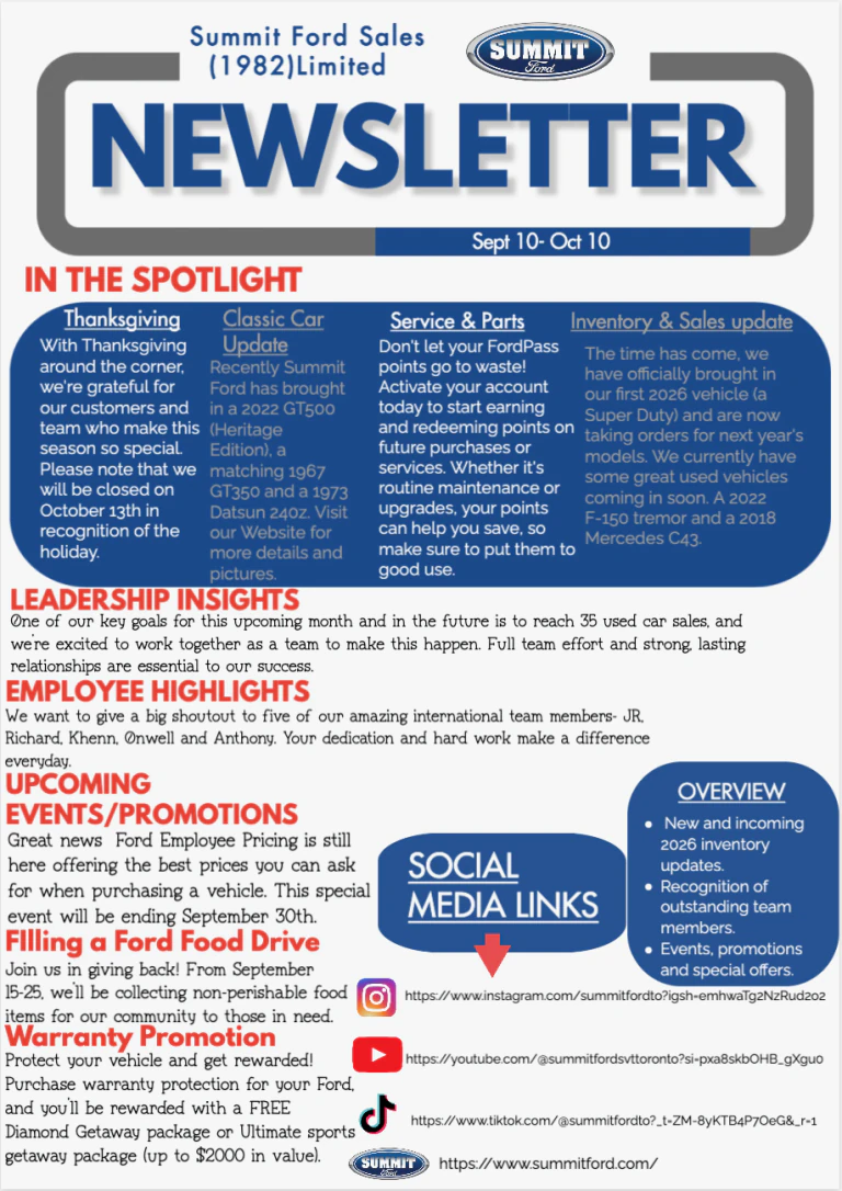 Newsletter - Summit Ford